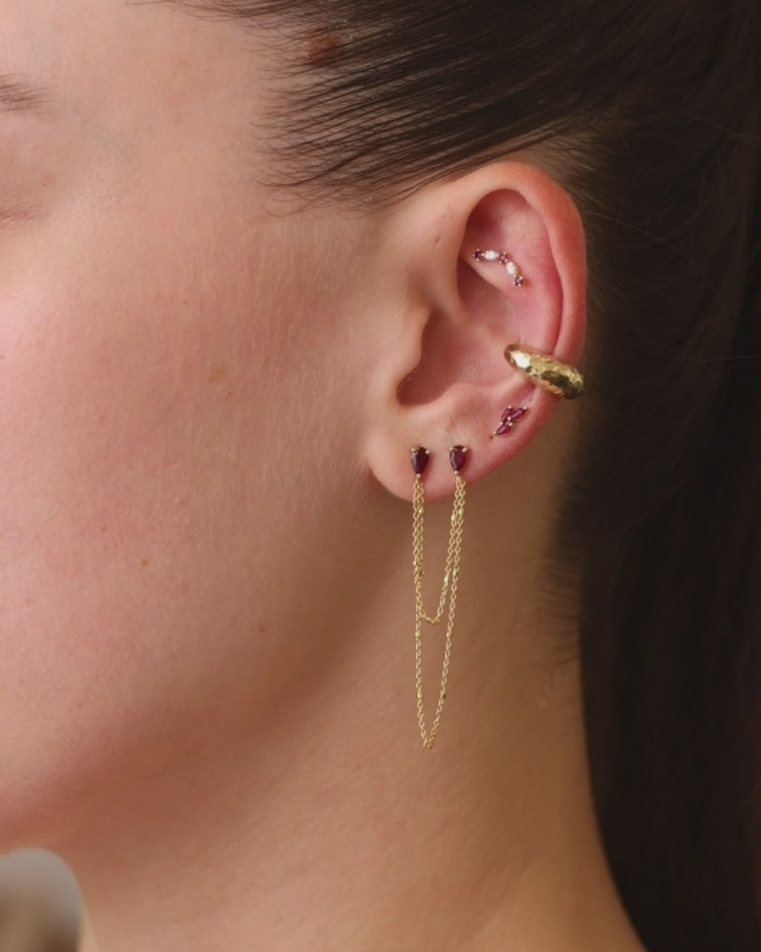 Cosmos Stud - Ruby – Danielle Gerber Fine Jewelry